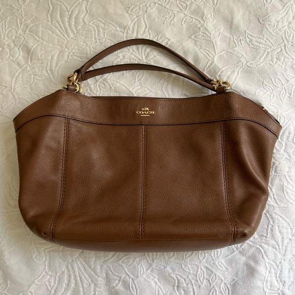 Bags | Coach Tan Leather Bag | Poshmark